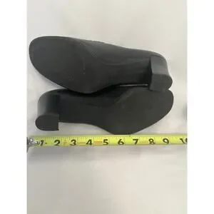 Franco Sarto | Shoes | Franco Sarto Black Leather Loafer Pumps Size 8 ...